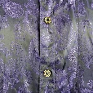 Zhe Lin | Shirts | Nwt Zhe Lin Club Button Front Shirt Defects Large ...